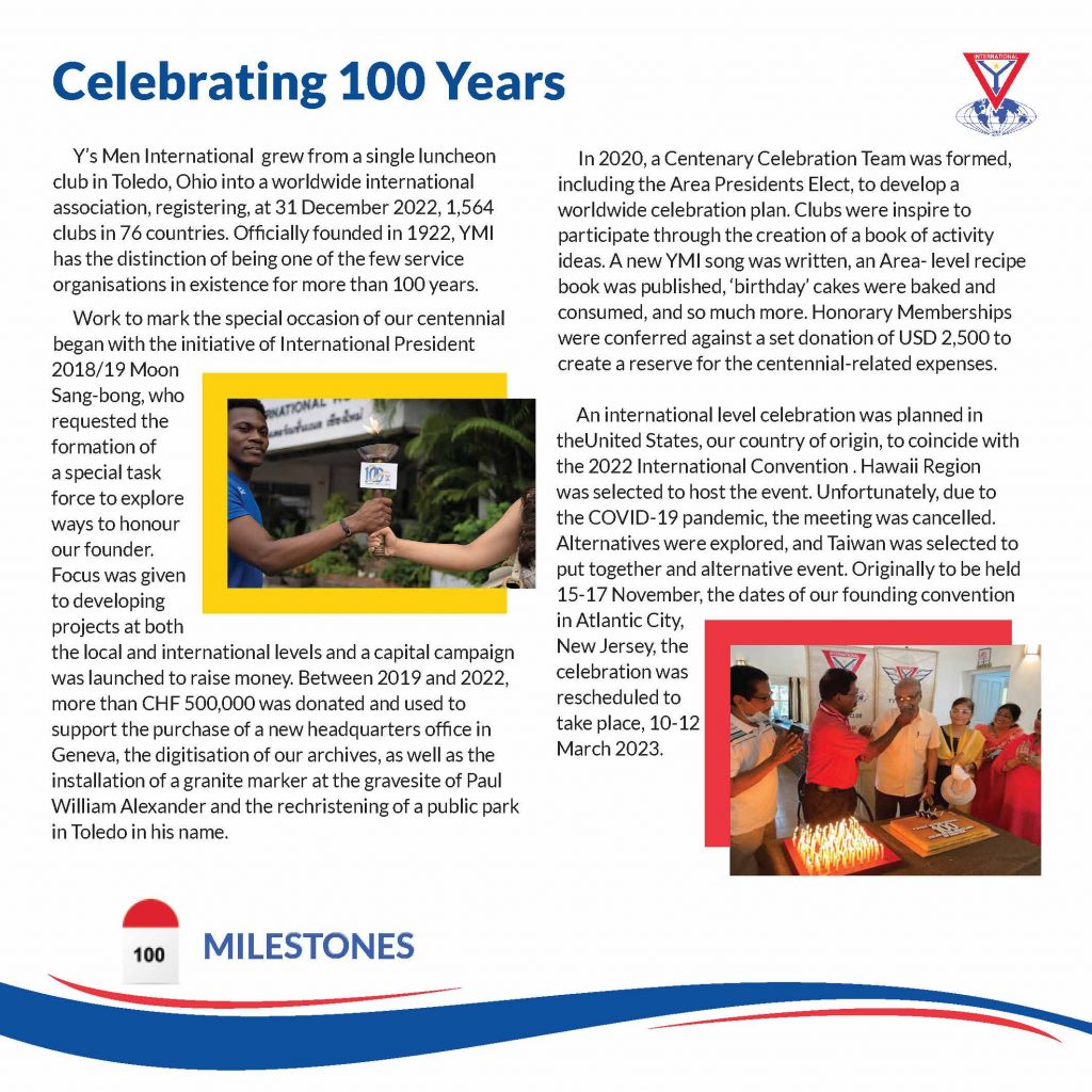 #100 - Legacy Story Series | Y's Men International
