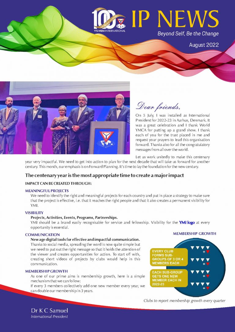 IP News - August 2022 | Y's Men International