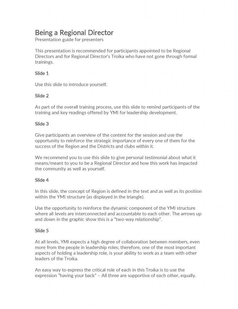 Regional Director | Y's Men International