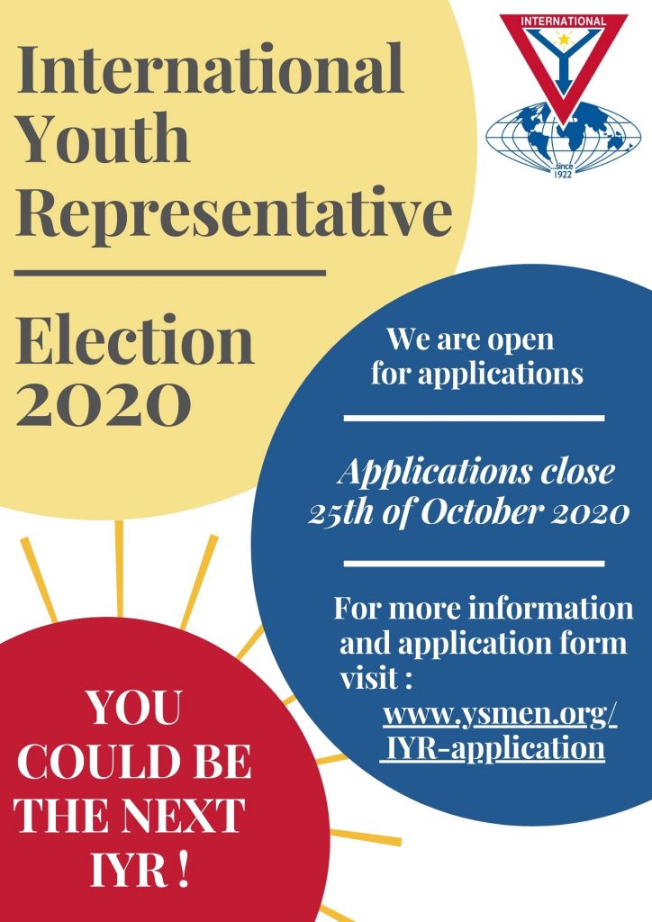 Applications - International Youth Representative 2020-22 | Y's Men ...
